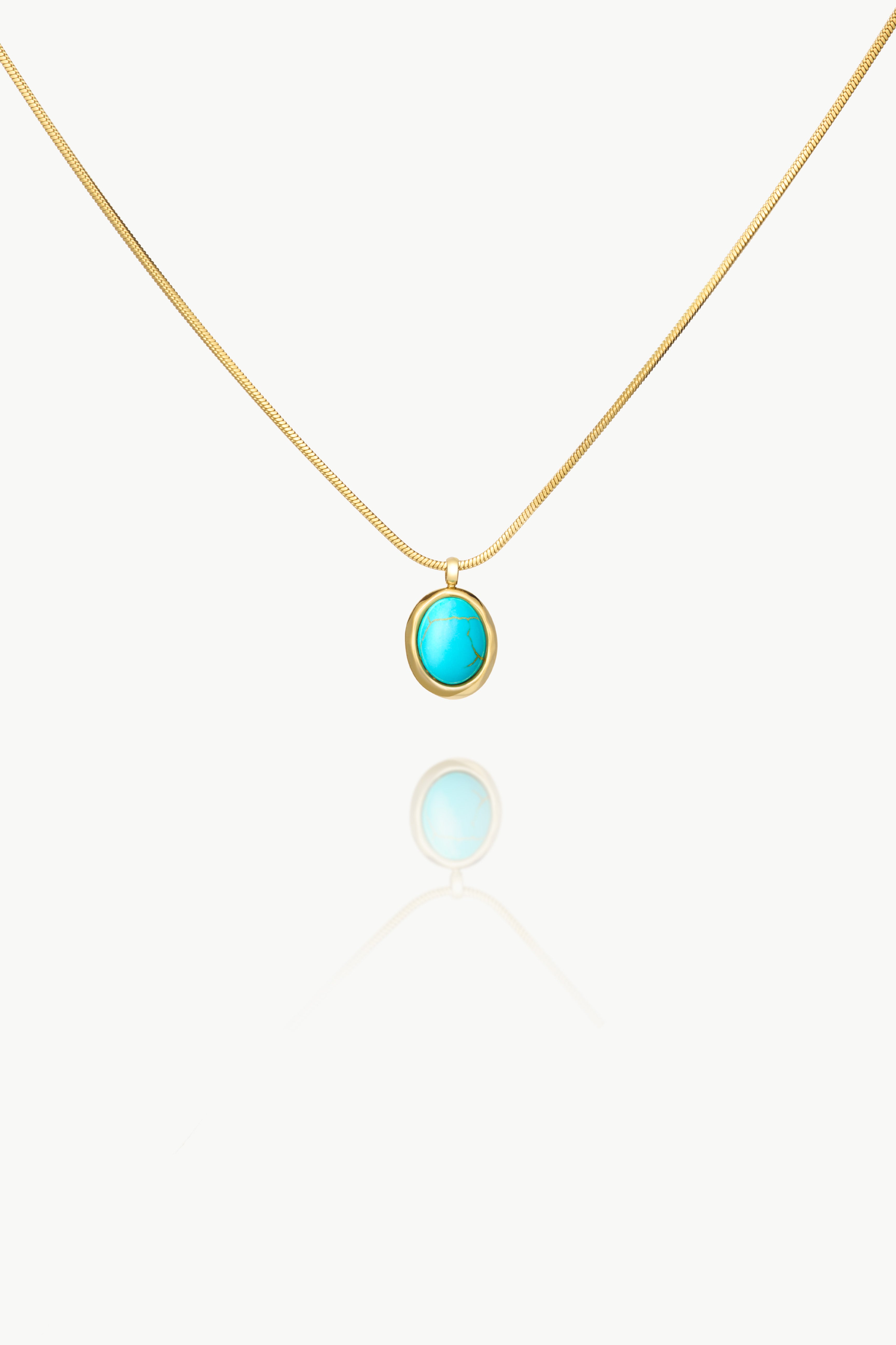 Large Turquoise Pendant Necklace – 18ct Gold Jewellery | Arctic Fox & Co.
